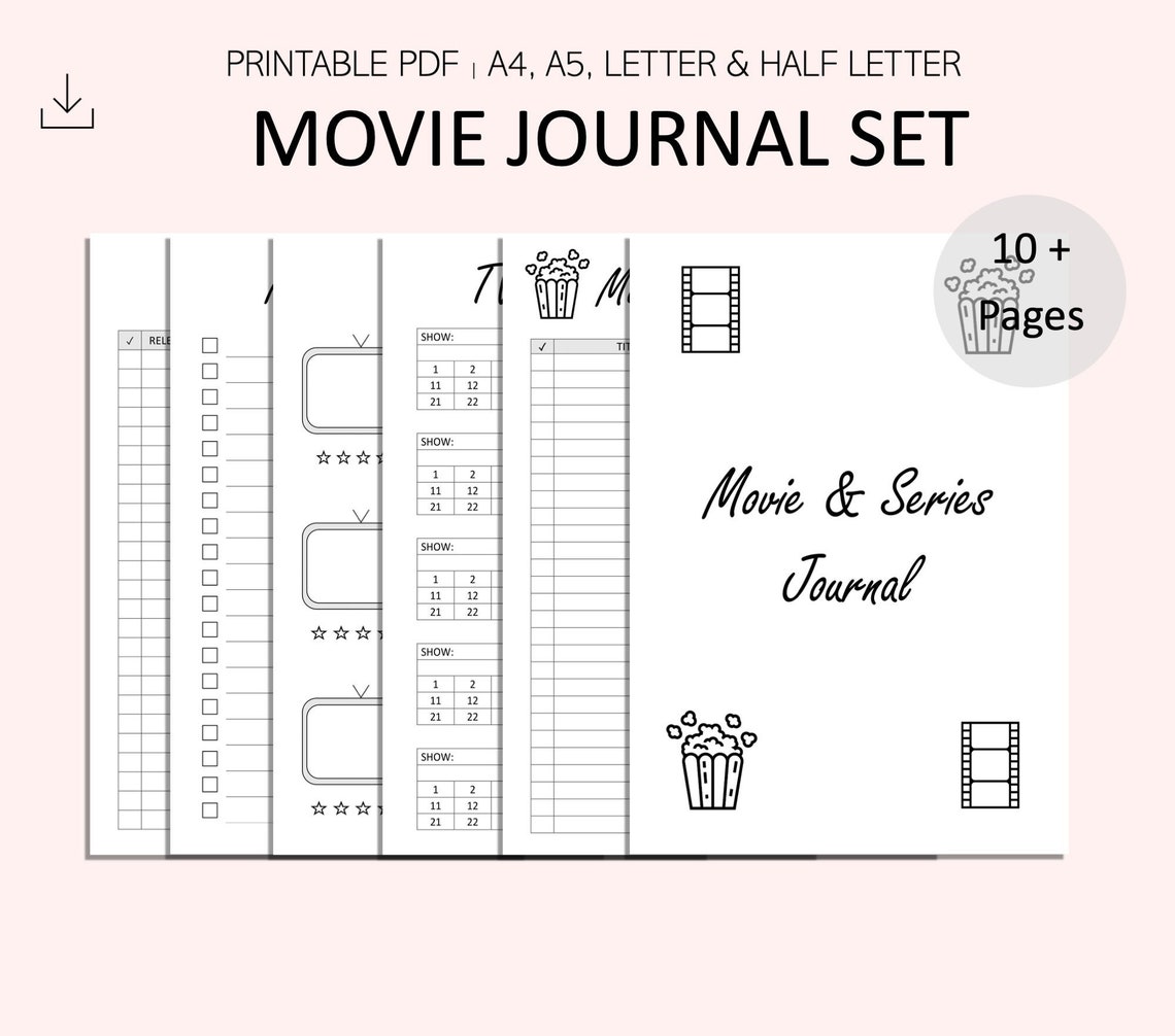 Movie Lovers Journal Movie Tracker Series Tracker Movie - Etsy