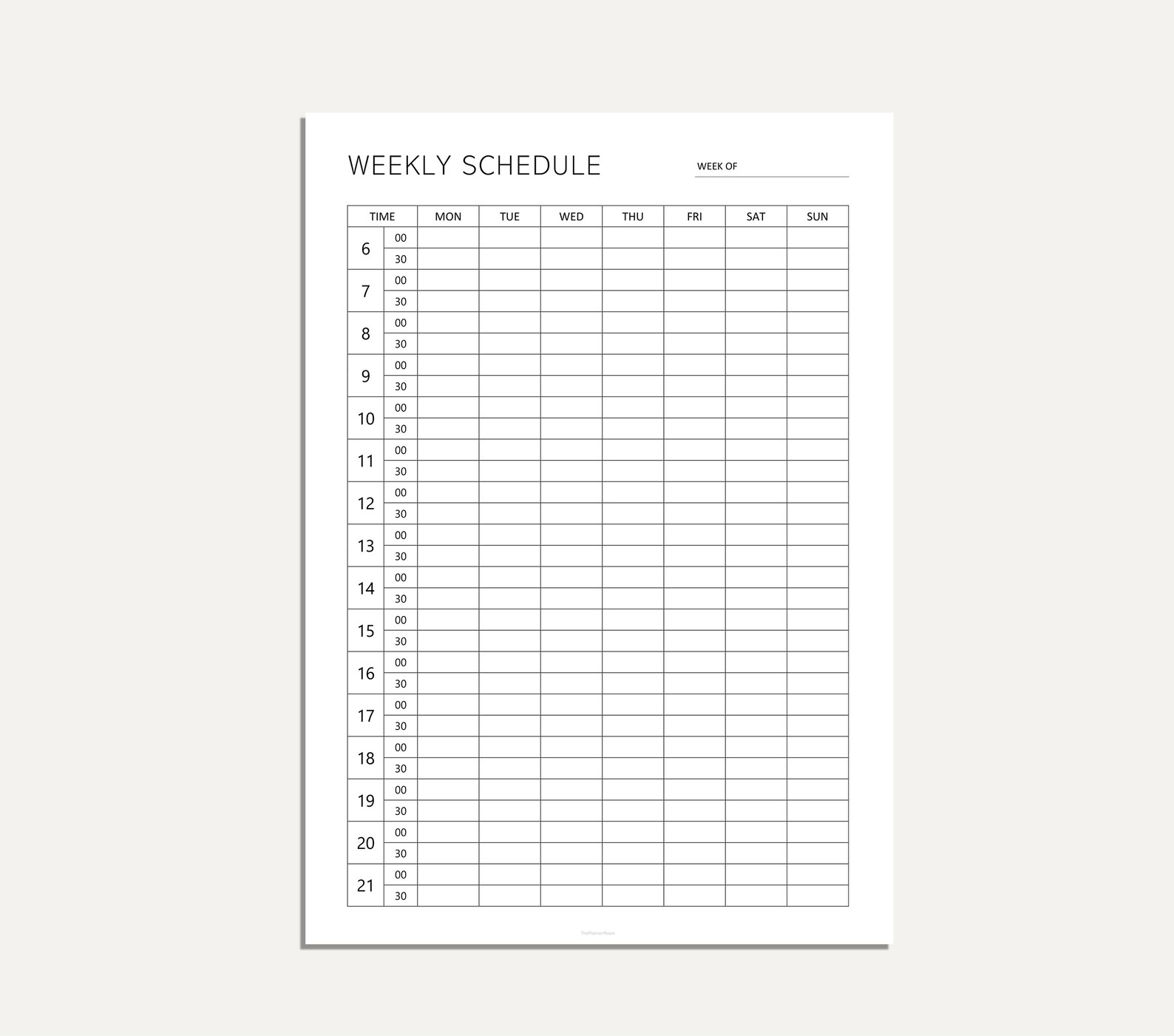 Editable Week Schedule Printable Week Schedule Planner Week Planner ...