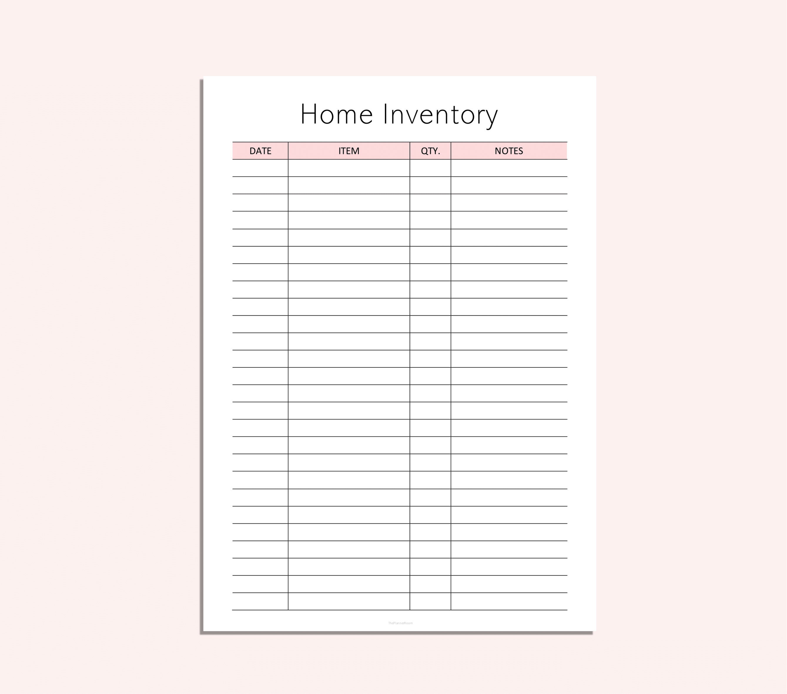 Home Inventory Printable Home Organisation Printable Home - Etsy UK