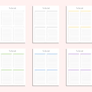 Editable to Do List - 4 Category to Do List Printable - Editable ...