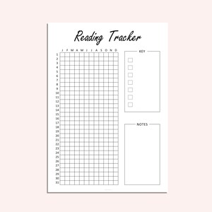 Reading Tracker One Year on A Page Yearly Reading Tracker Year in ...