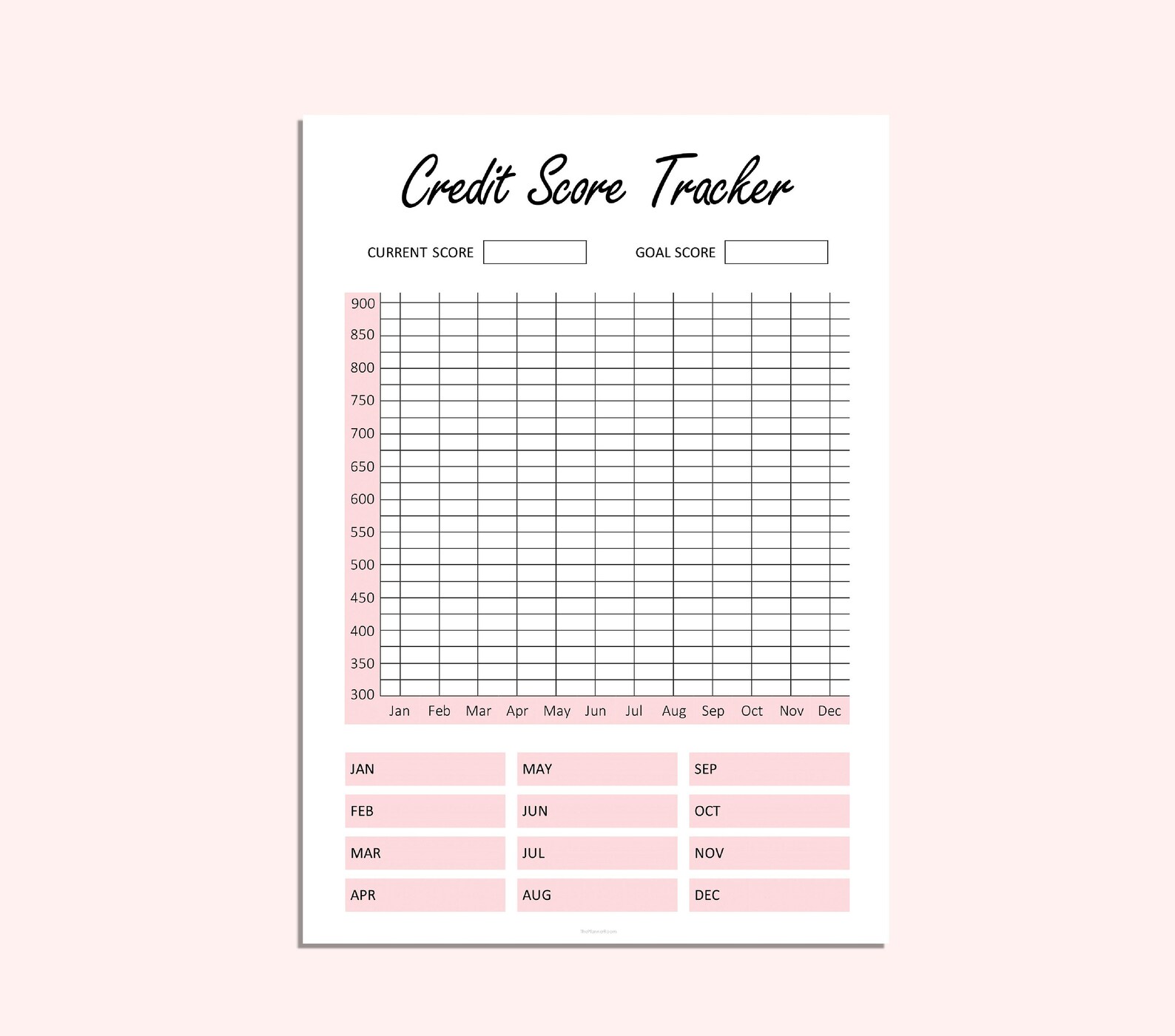 CREDIT Score Tracker Printable - Credit Repair - Planner Insert - PDF ...