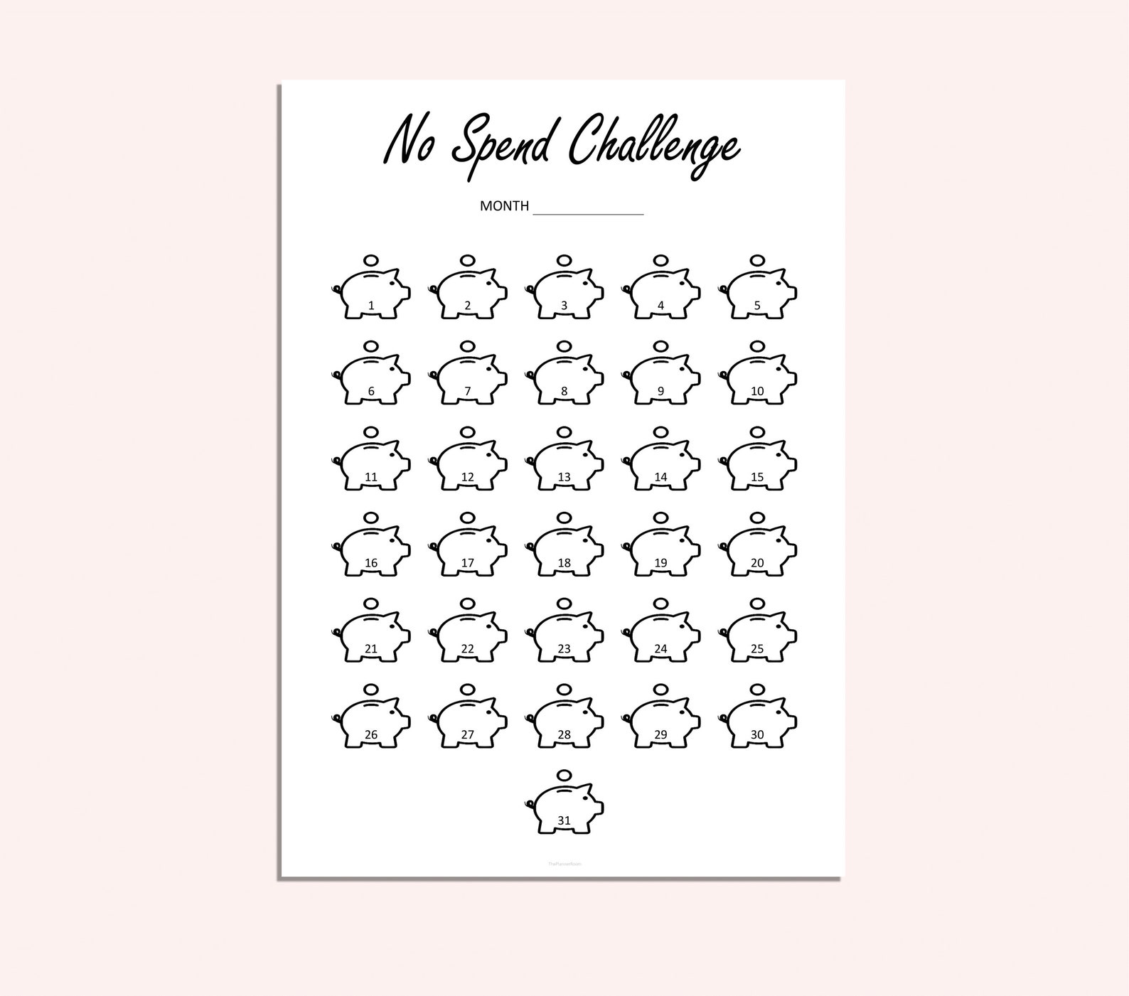No Spend Challenge No Spend Tracker 1 Month No Spending - Etsy No Spend Challenge No Spend Tracker 1 Month No Spending - Etsy