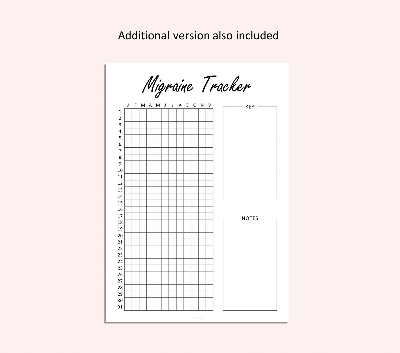 Migraine Tracker Printable Migraine Log Headache Tracker Headache Log ...