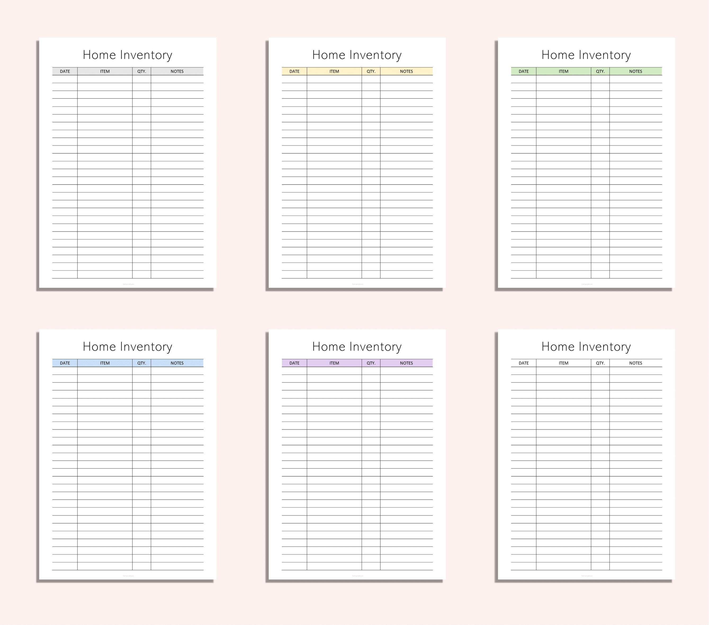 Home Inventory Printable Home Organisation Printable Home - Etsy UK