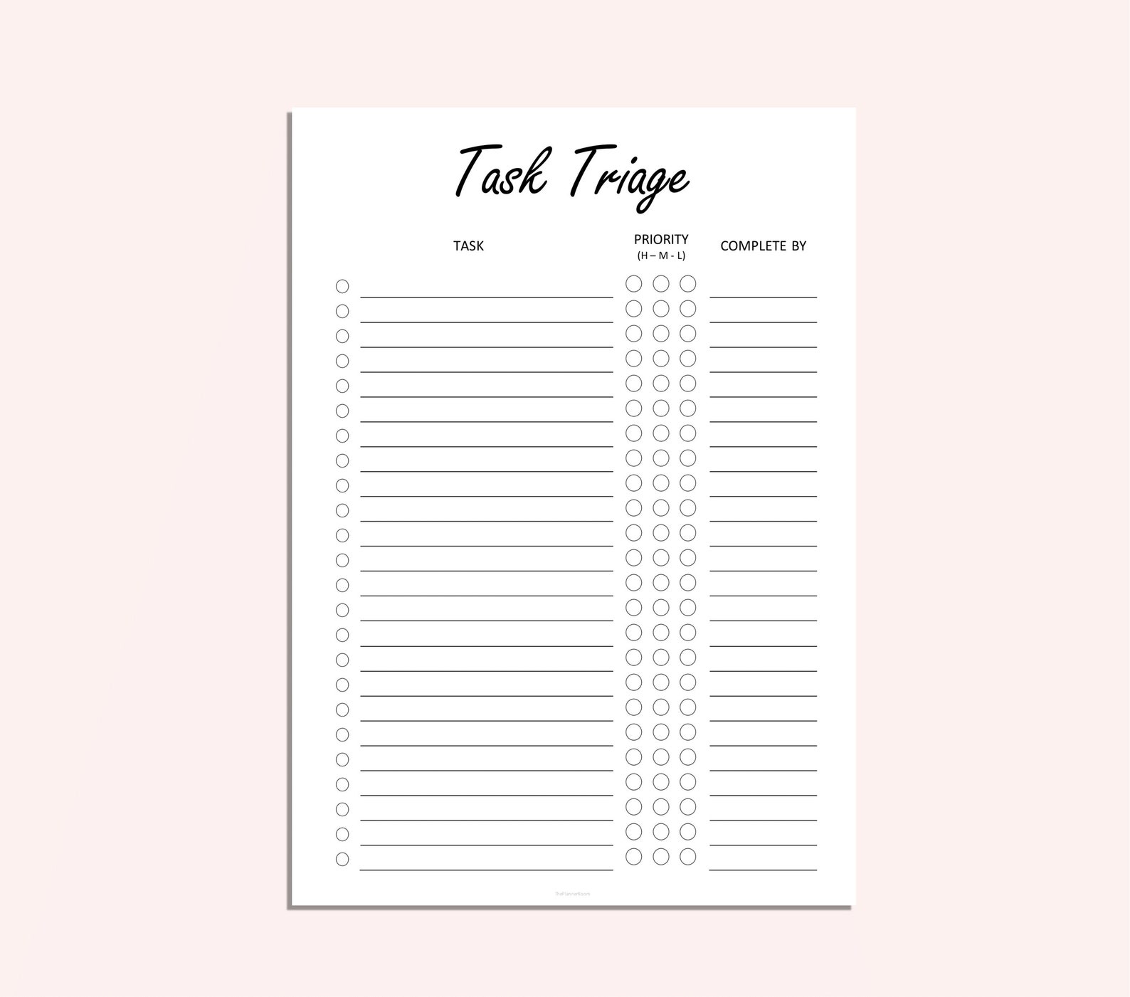 Task Triage Task Priority Printable Brain Dump PDF A4 - Etsy