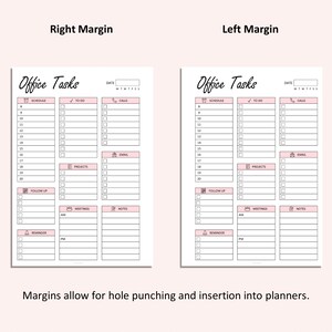 Office Task Tracker Printable - Office Organizer - Work Planner - Work ...