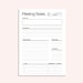 Meeting Notes Printable Work Planner Meeting Agenda Record Work Notes ...