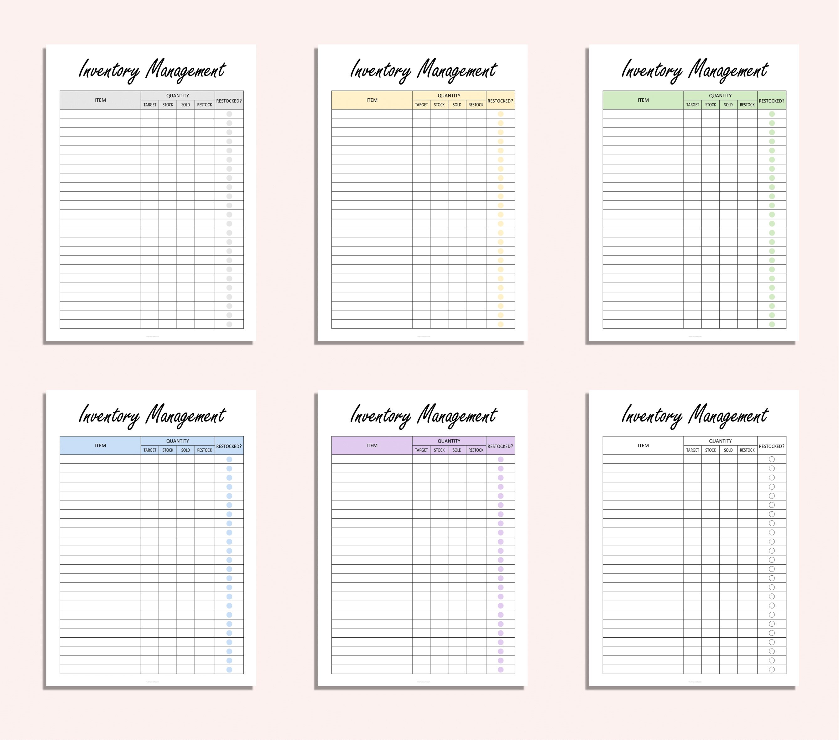 Inventory Management Printable Inventory Tracker Business - Etsy