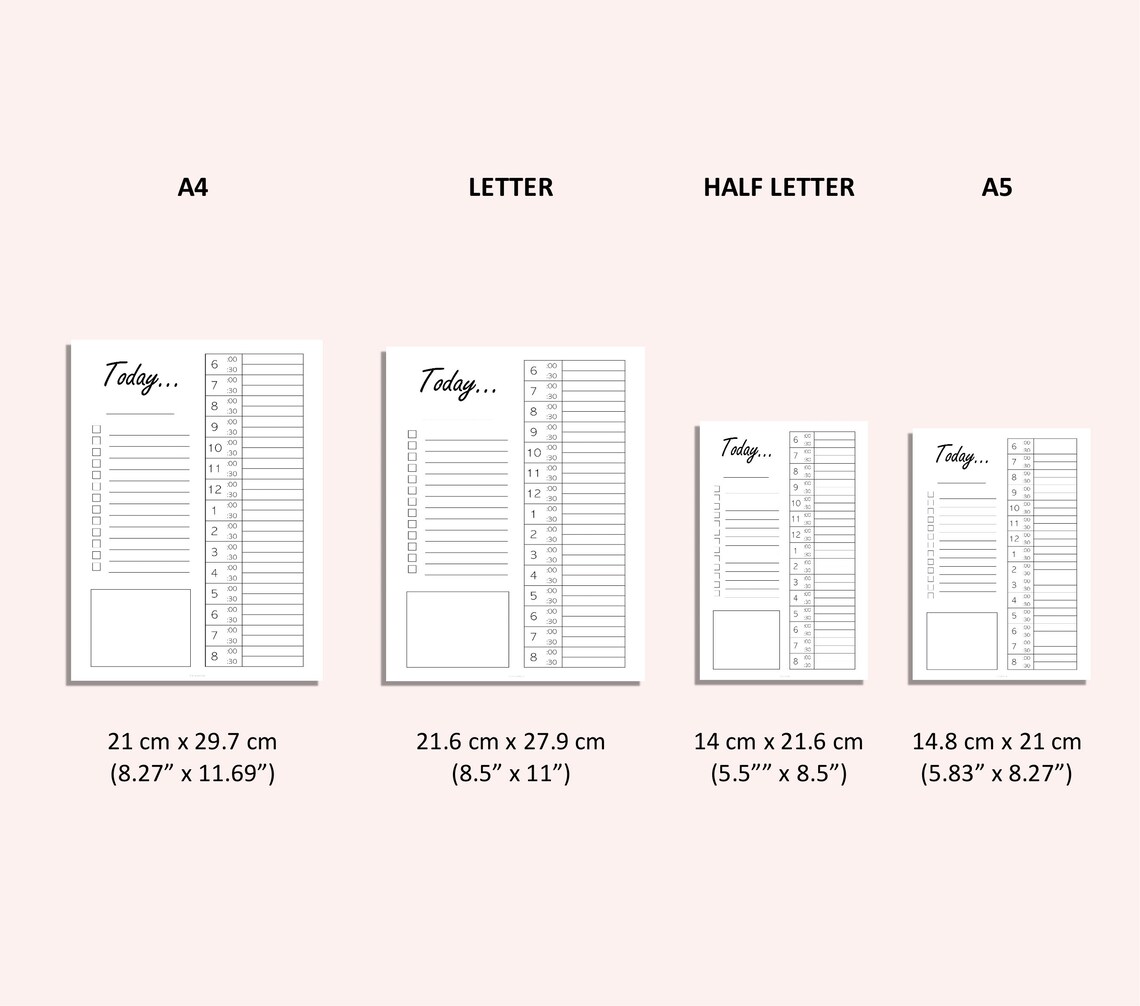 Daily Planner Printable Day Planner Schedule Planner 30 Etsy