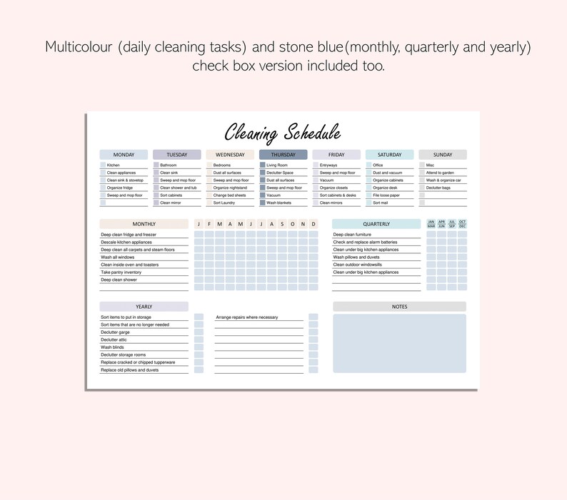 Editable Cleaning Schedule Cleaning Planner Printable - Etsy Editable Cleaning Schedule Cleaning Planner Printable - Etsy