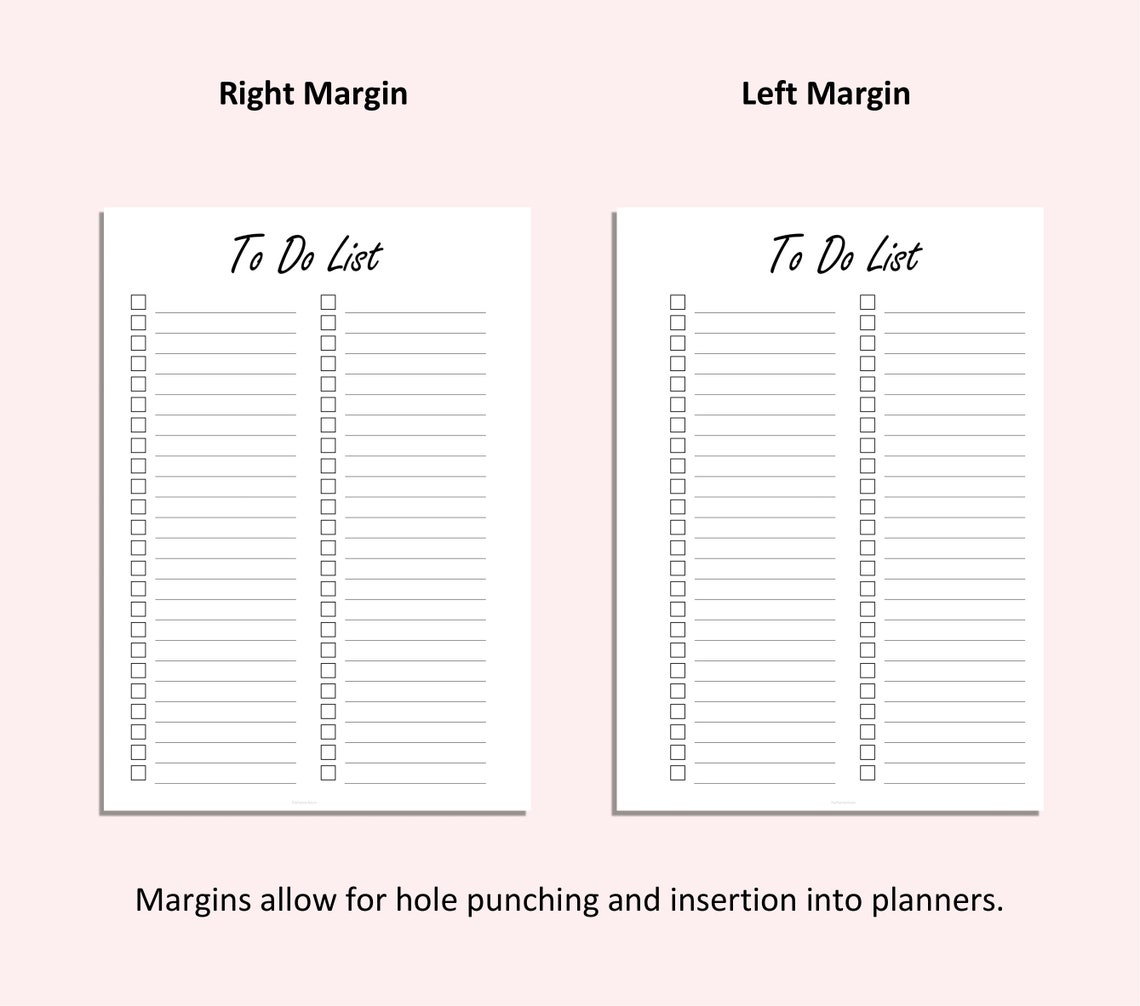 Checklist Set Generic List Printable to Do List Movies to - Etsy Canada