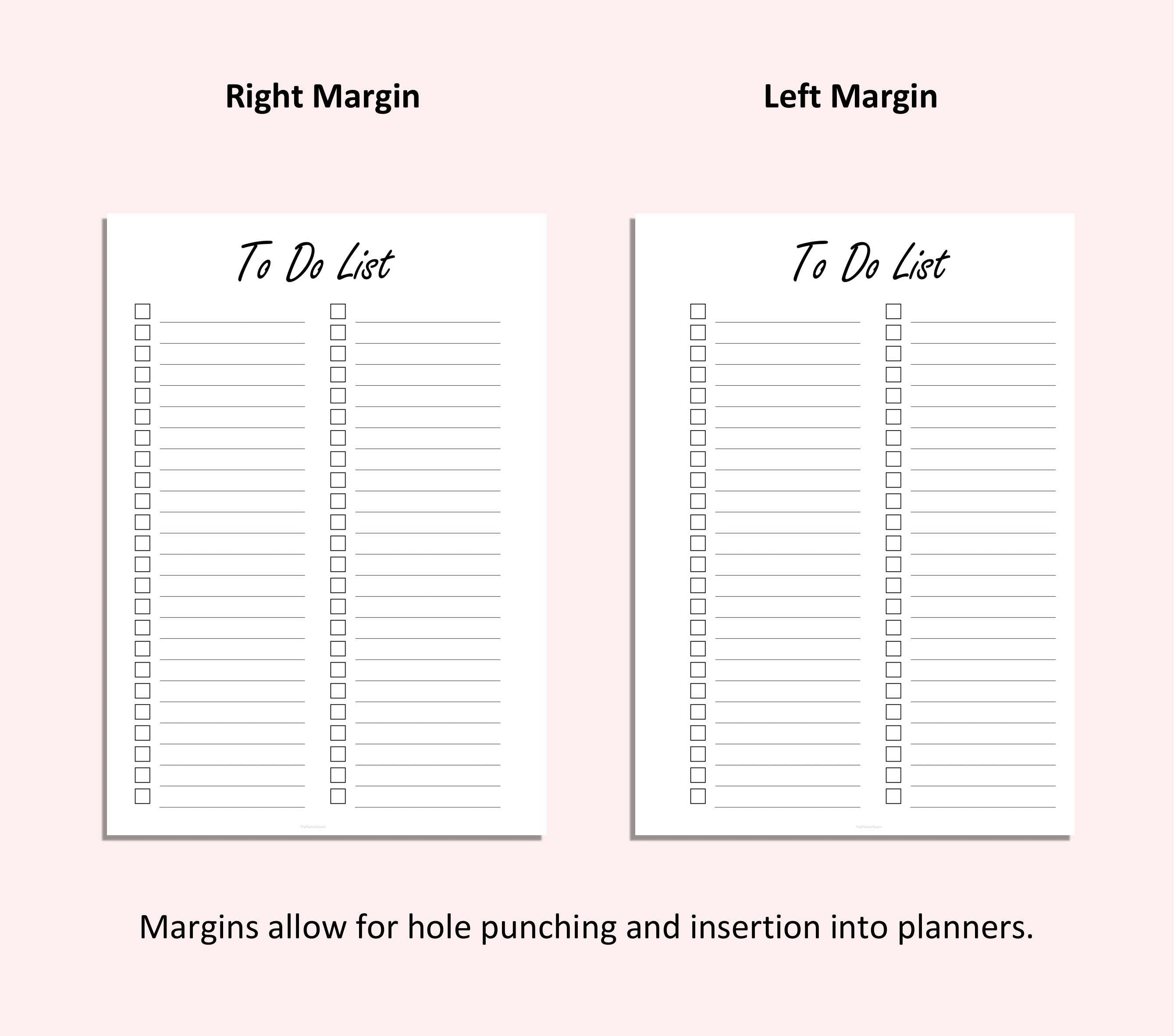 Checklist Set Generic List Printable To Do List Movies To | Etsy