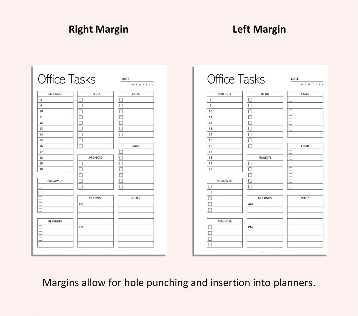 Office Tasks Planner Set office Organizer Printables Work - Etsy UK
