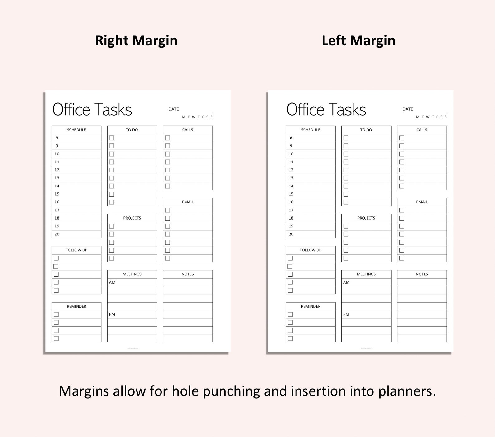 Office Tasks Planner Set office Organizer Printables Work - Etsy UK