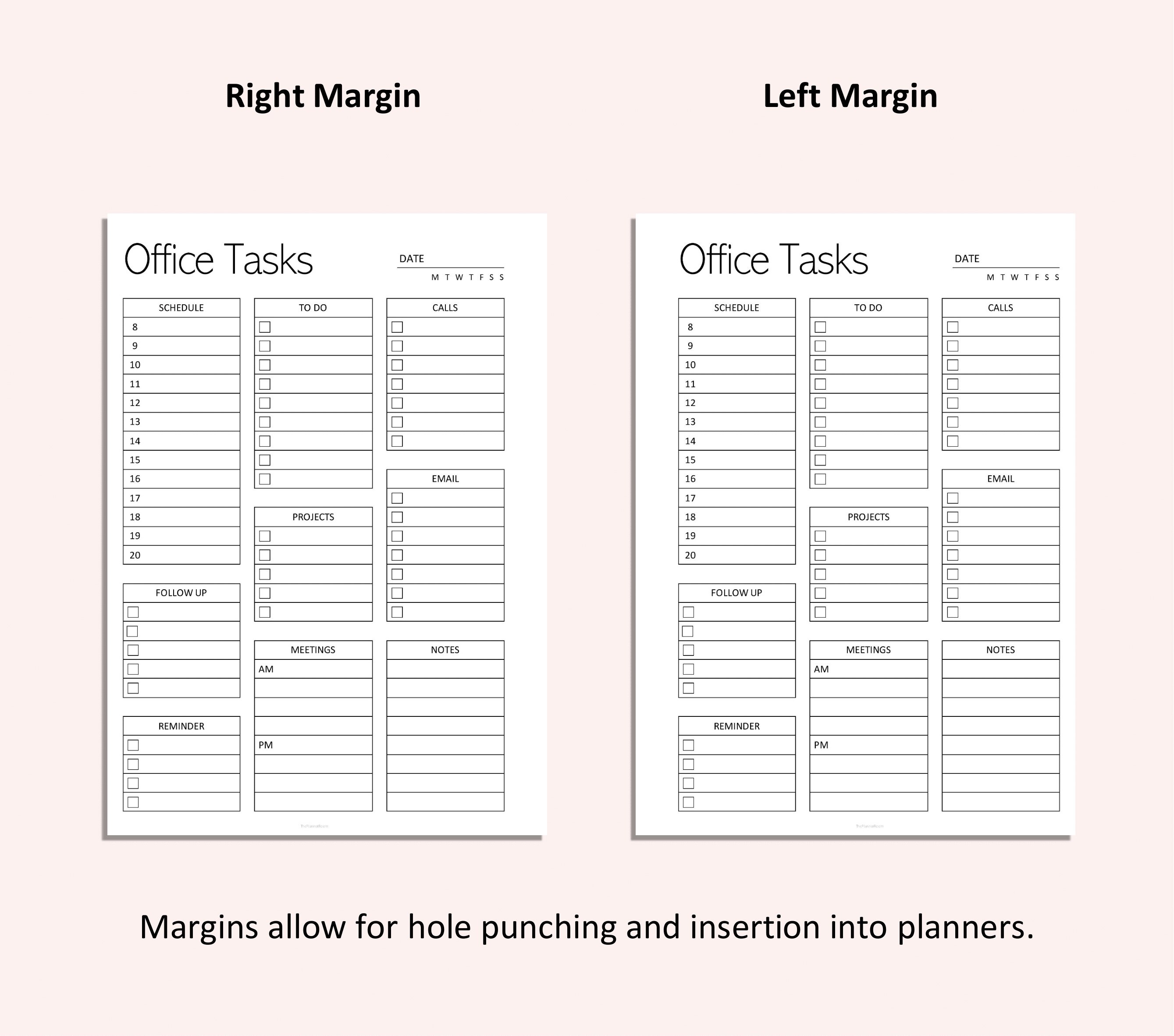 Office Tasks Planner Set office Organizer Printables Work - Etsy UK