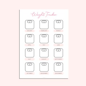 Pink Weight Loss Planner Weight Loss Tracker Diet Printables Weight ...