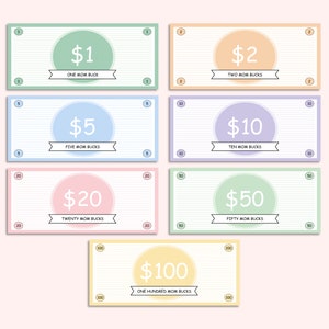 Editable Mom Reward System Mom Bucks How to Earn Mom - Etsy
