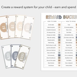 Editable Mom Reward System - Mom Bucks - How to Earn - Mom Cash - Kid ...