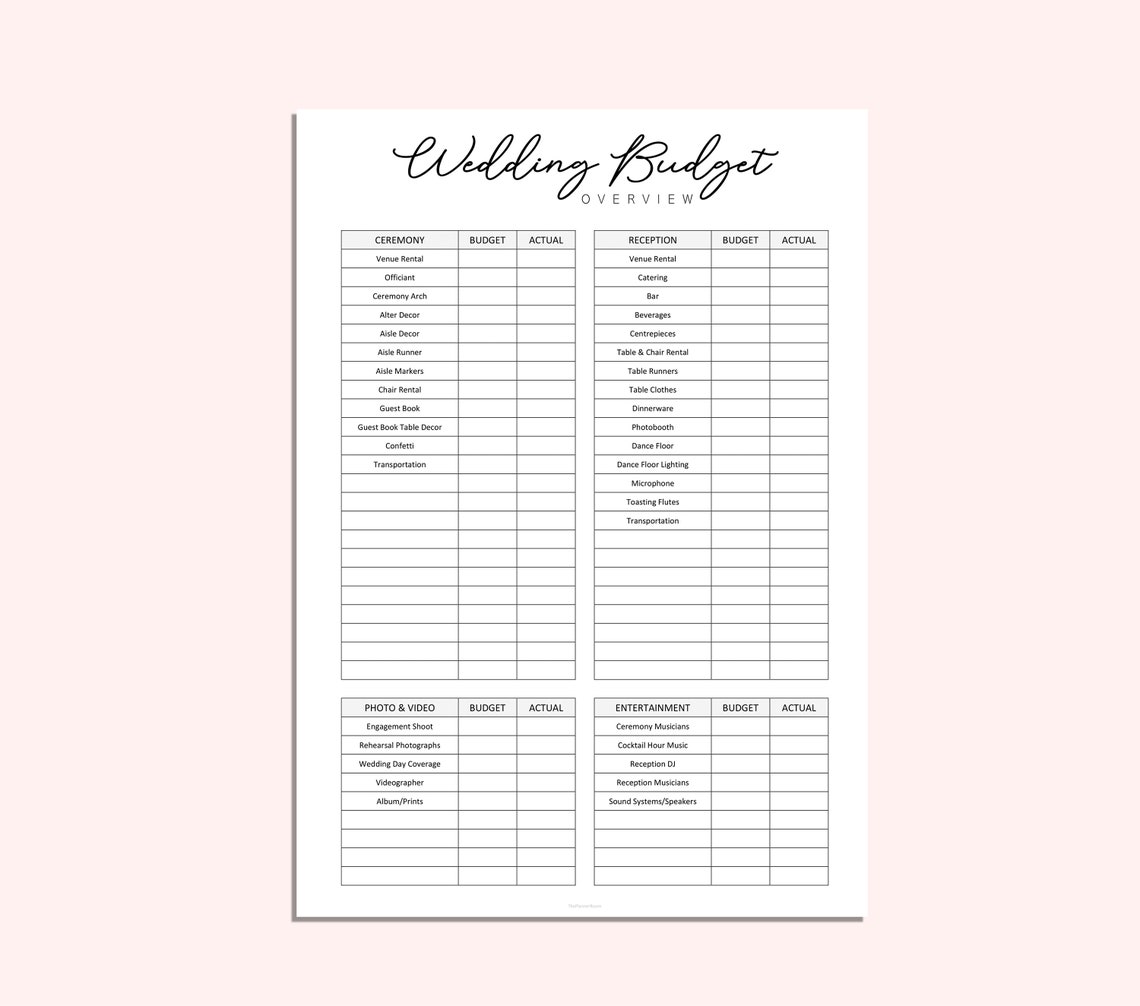 Wedding Planner Printable Minimalistic Wedding Planner Wedding Planner ...