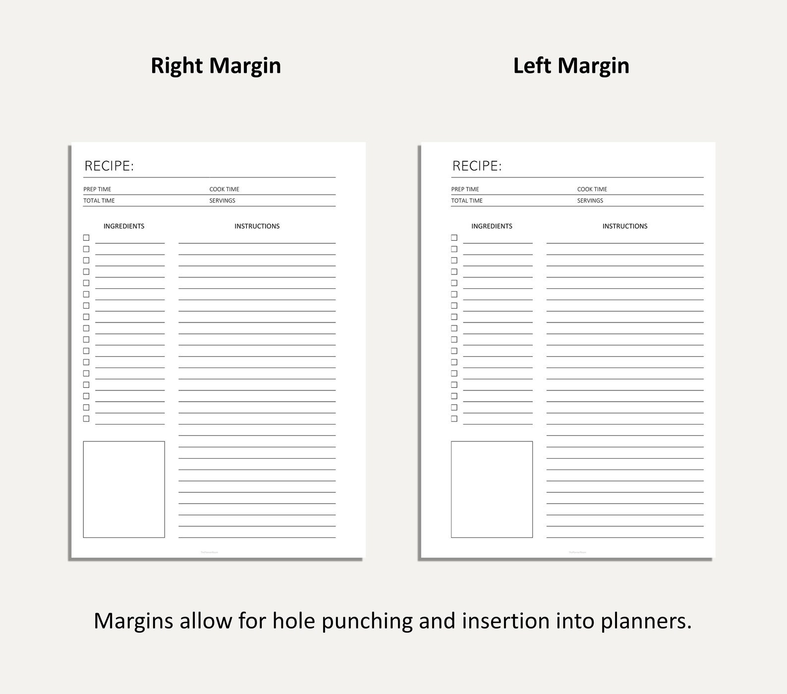 Editable Recipe Sheet Printable Recipe Sheet Recipe Instructions Recipe ...