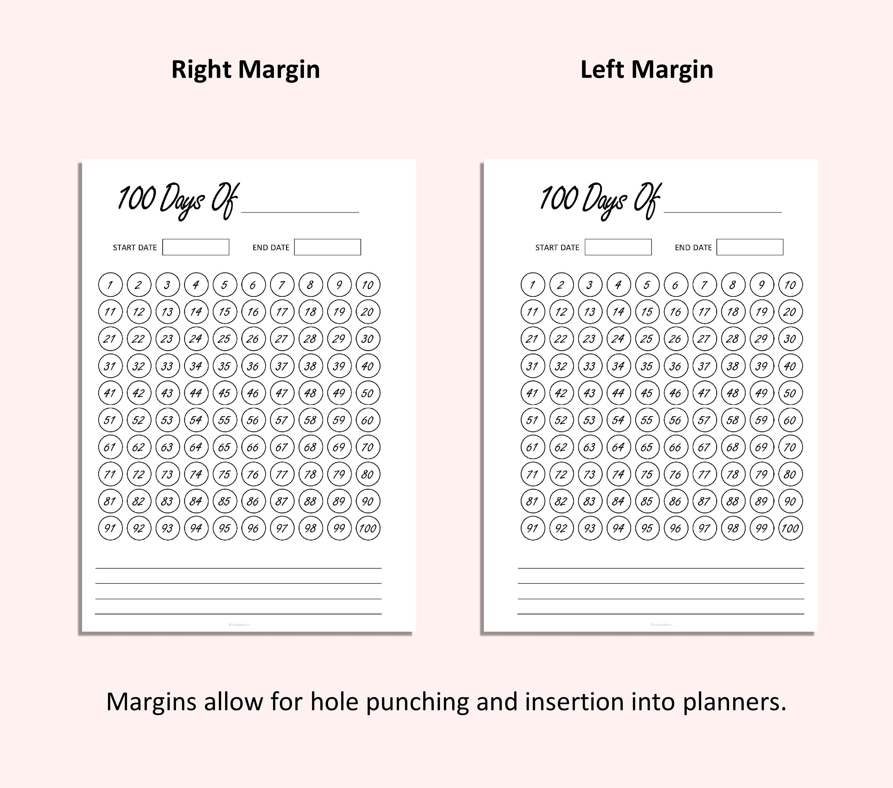 100 Day Habit Tracker Printable Habit Forming Printable - Etsy UK