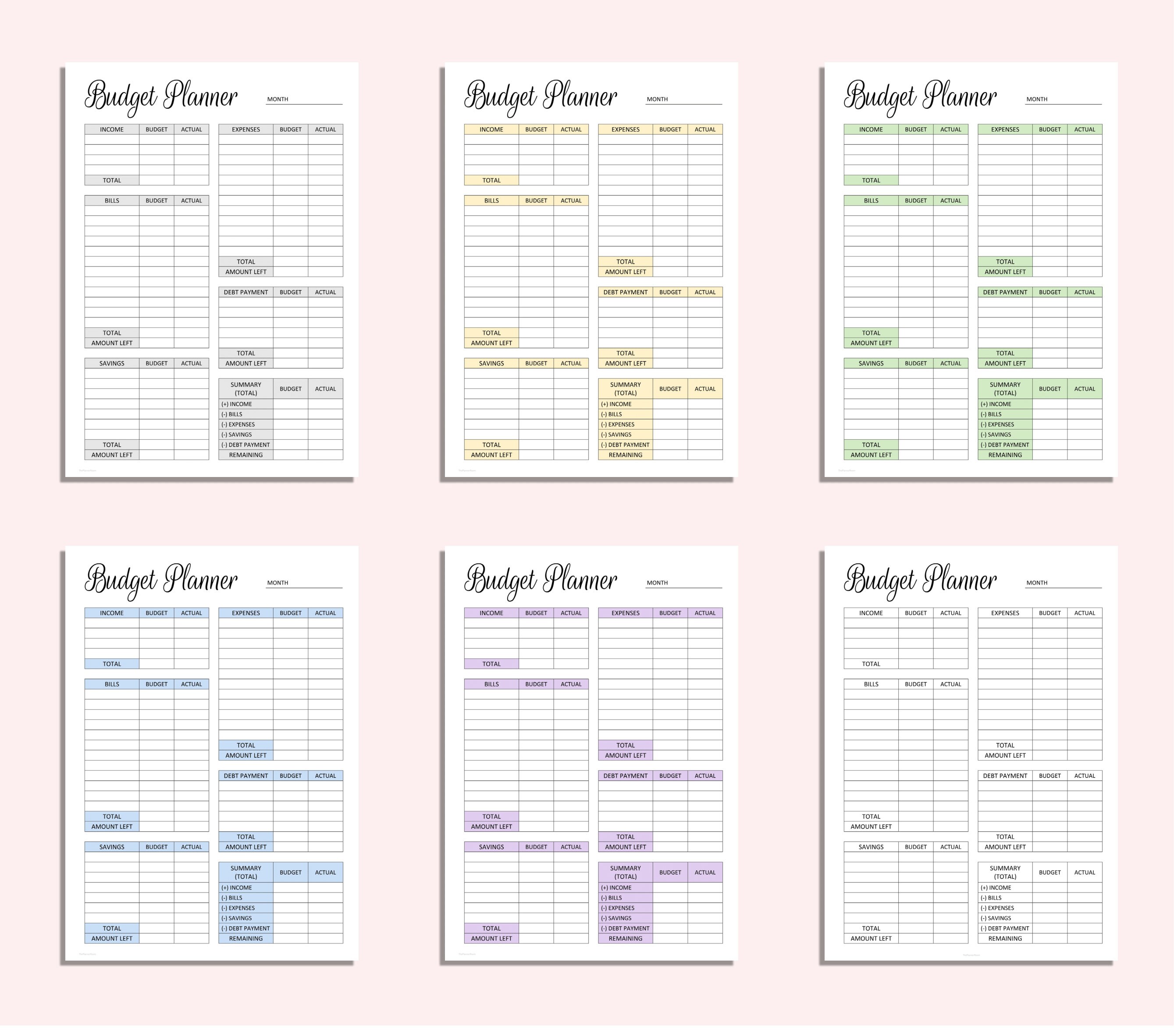 Monthly Budget Planner Monthly Income and Expense Tracker - Etsy