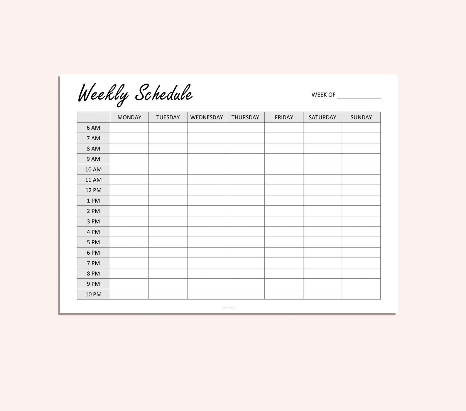 Weekly Schedule - Weekly Planner - Weekly Planner Printable - Weekly ...