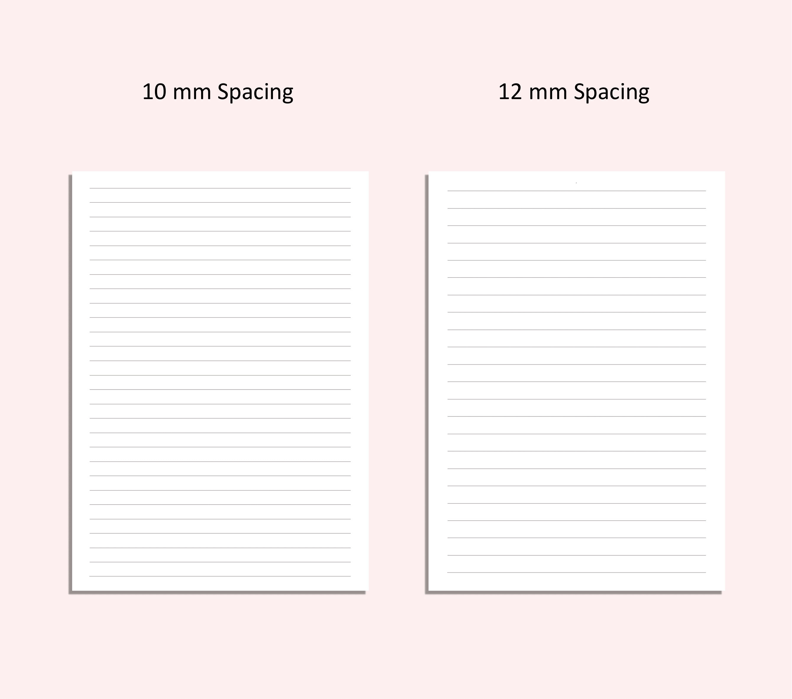 Printable Lined Page Lined Sheets Printable Lined Notes | Etsy