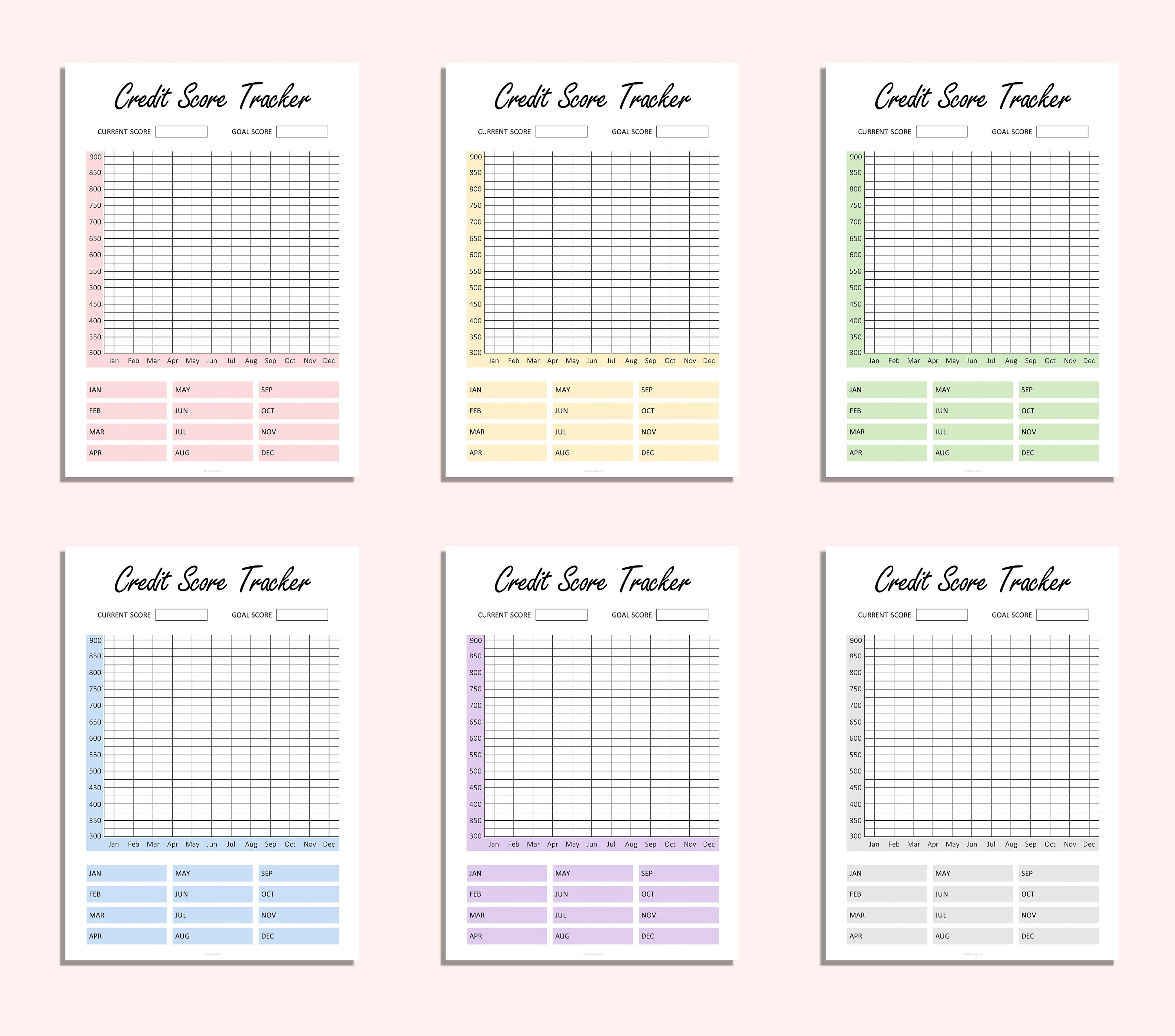 CREDIT Score Tracker Printable - Credit Repair - Planner Insert - PDF ...