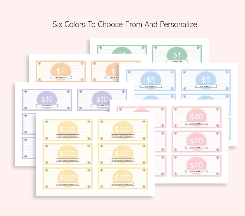 Editable Mom Bucks Behavior Bucks Childrens Reward System - Etsy