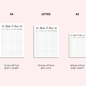 Books to Read List - Book Reading Tracker Printable - Book List ...