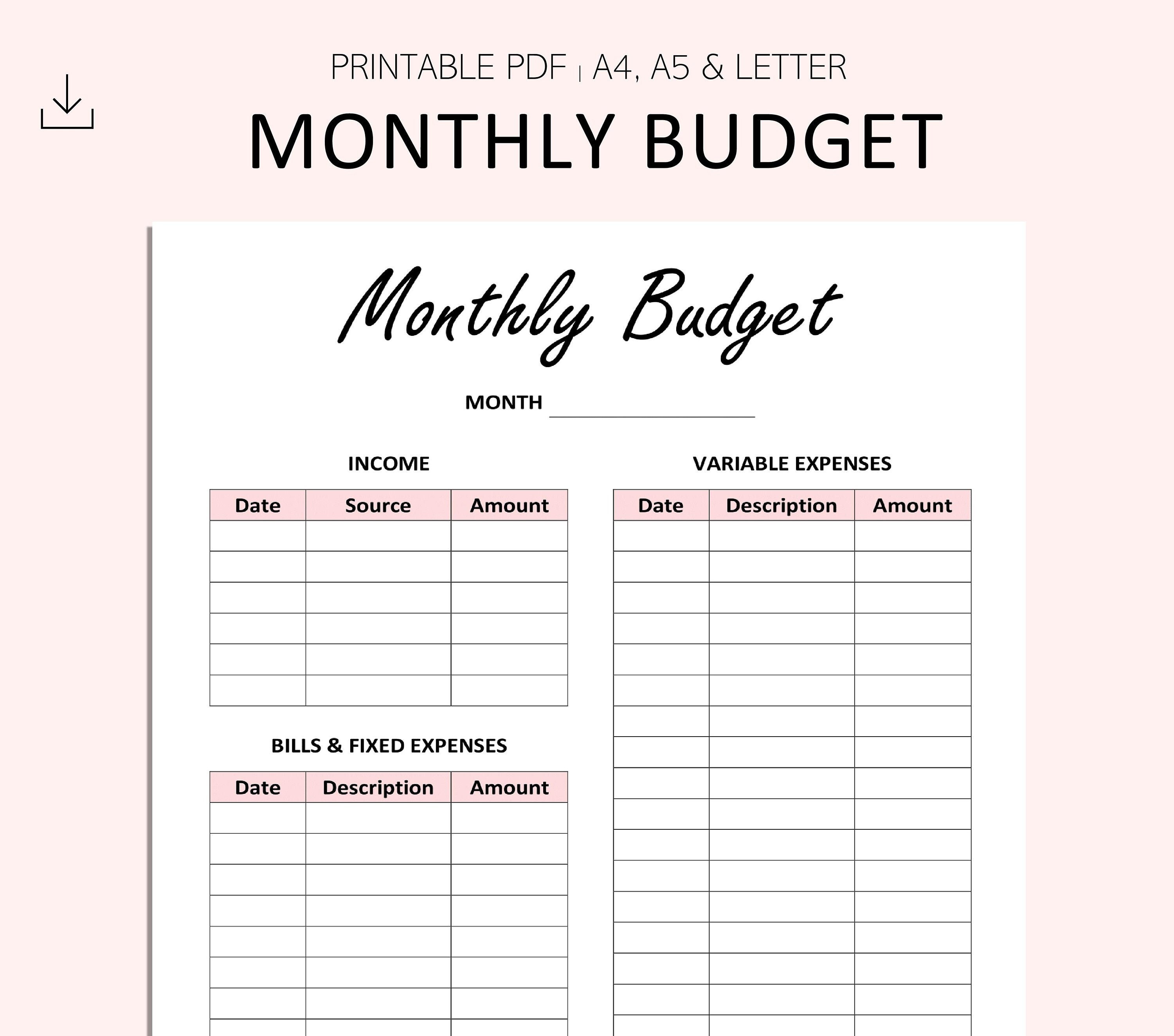 Monthly Budget Monthly Income And Expense Recorder Monthly Etsy UK Monthly Budget Monthly Income And Expense Recorder Monthly Etsy UK