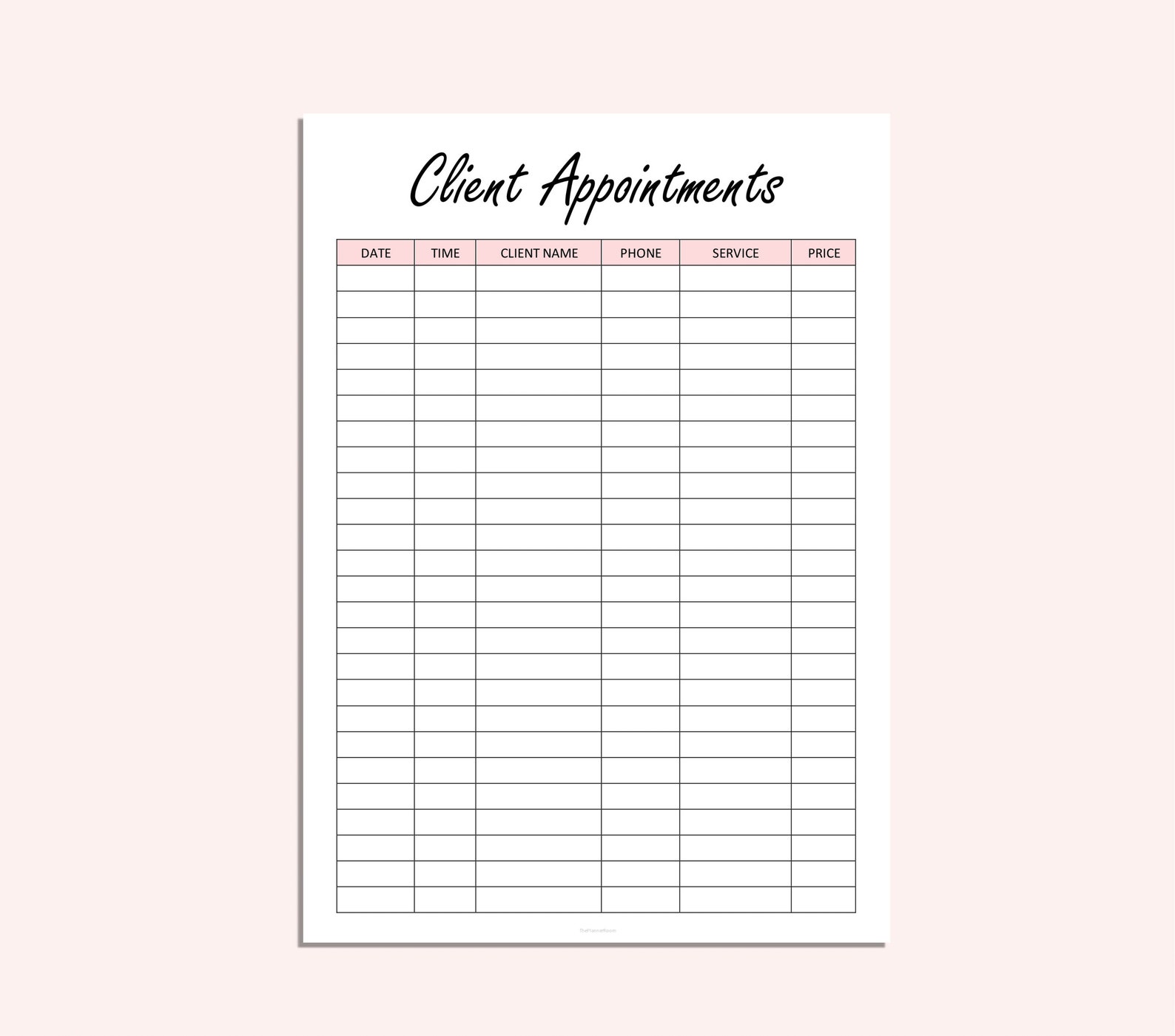 Client Appointment Tracking Printable Tutoring Tracker - Etsy