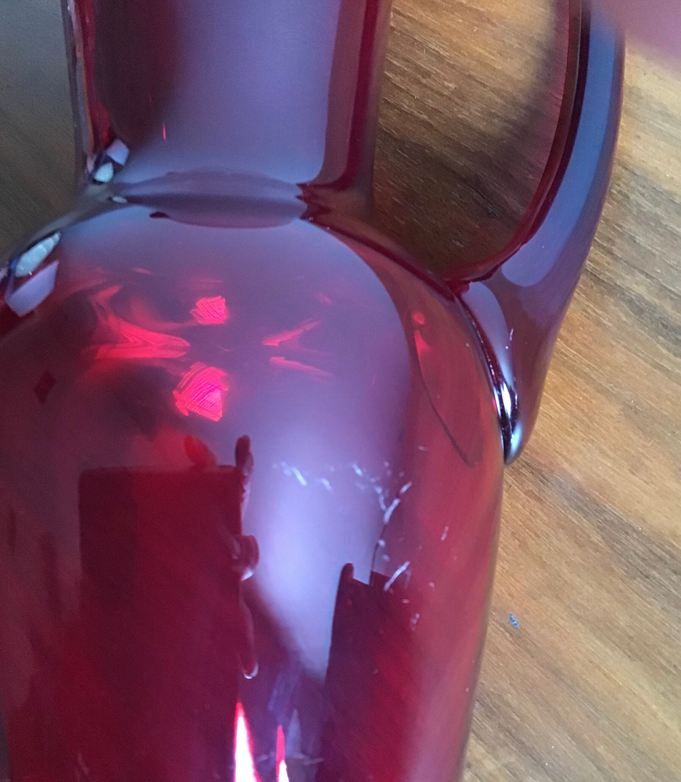 Rare Form Large Mid Century Italian Glass Pitcher in Ruby Red - Etsy