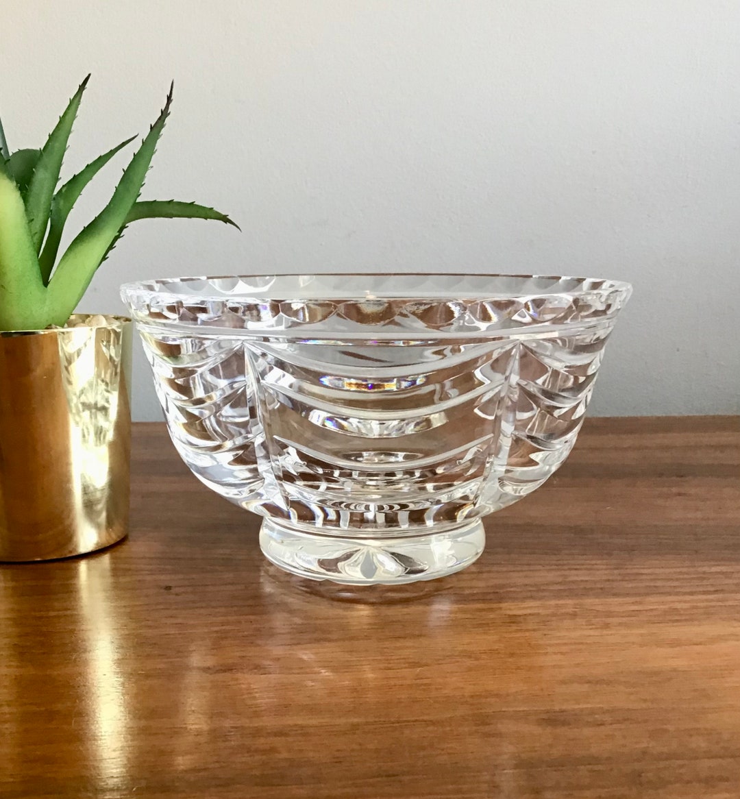 Vintage Tiffany & Co Crystal Royal Brierley Footed Crystal Bowl ...