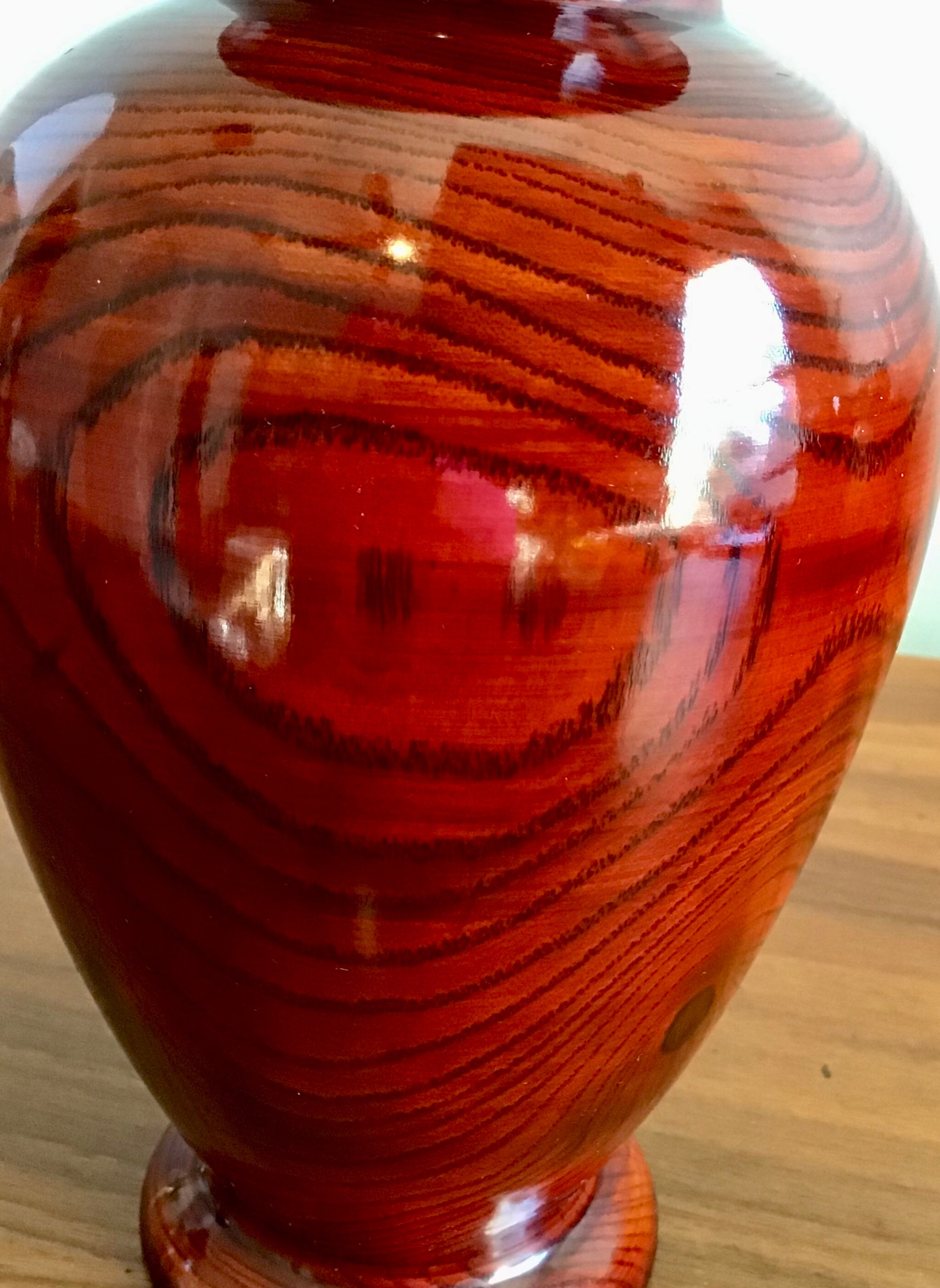 Vintage Hand Turned Wooden Vase Made in Korea Natural Decor - Etsy