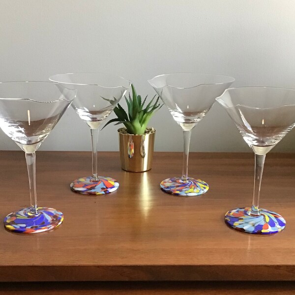 Mexican Glass Martini Glass - Etsy