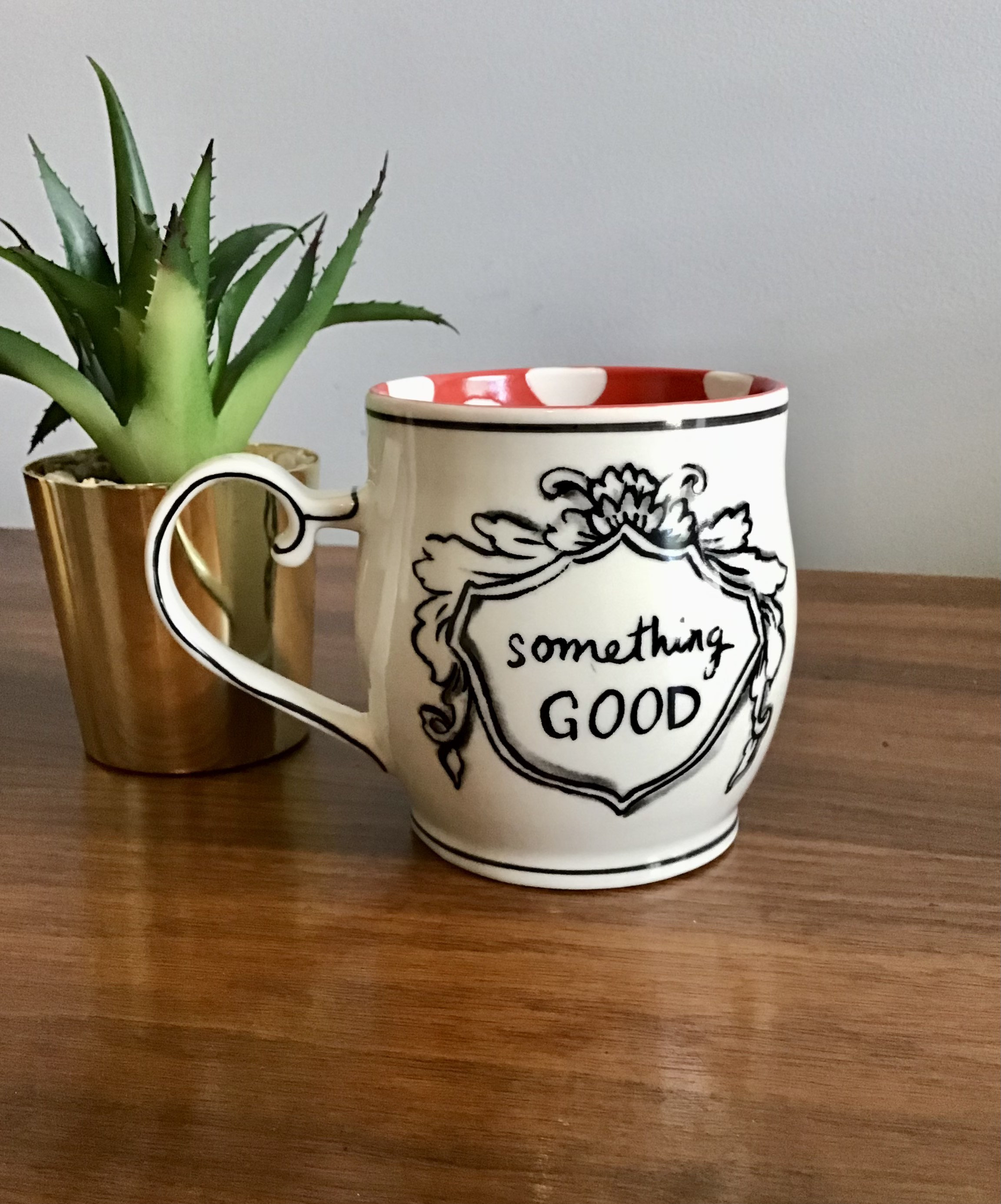 Molly Hatch something Good Coffee Mug From Ahthropology Red - Etsy