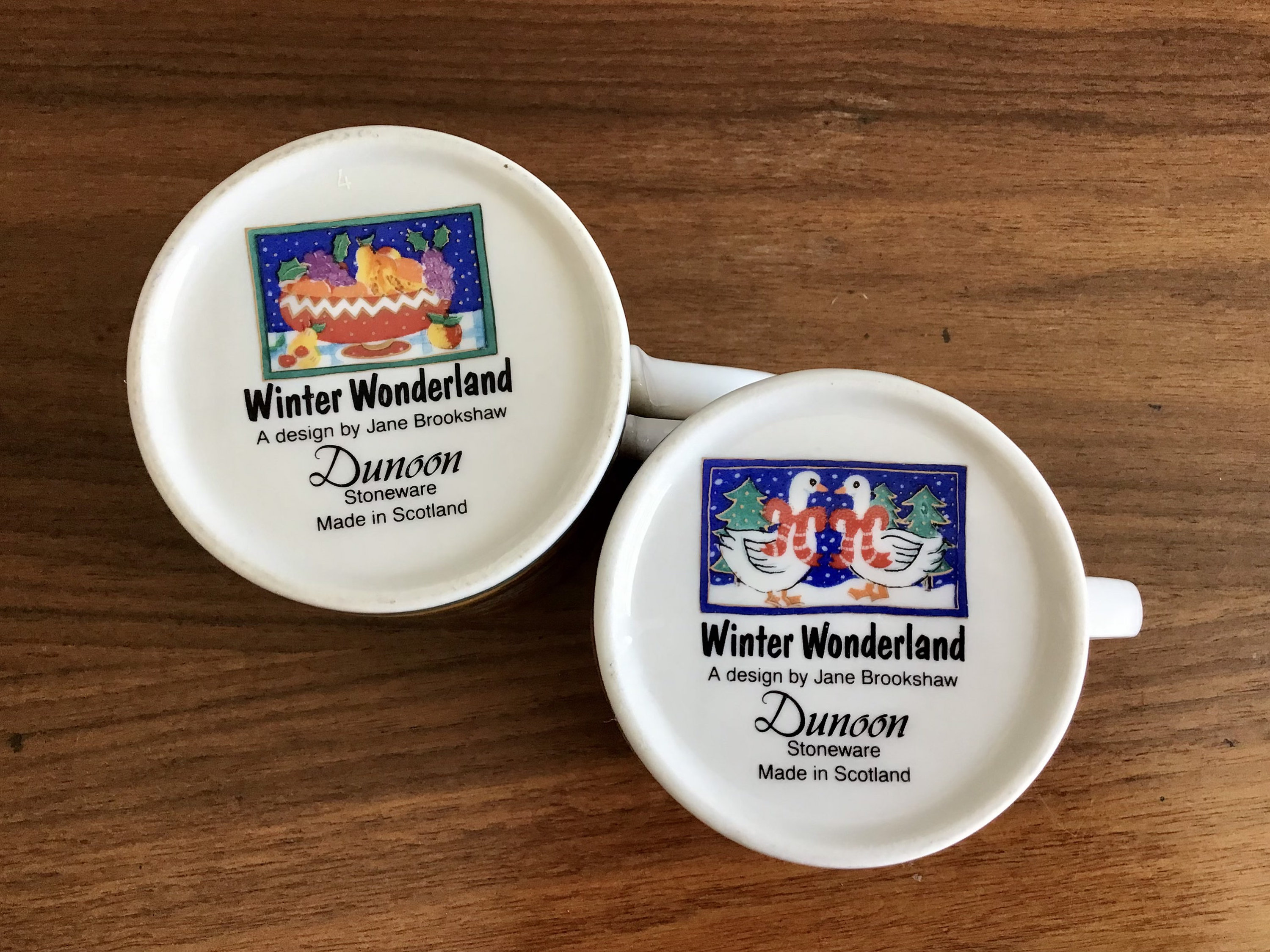 Vintage Pair of Dunoon of Scotland Winter Wonderland Mugs by - Etsy