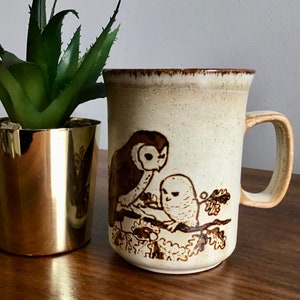 Vintage Dunoon Scotland Owl Family Stoneware Mug, Dunoon Ceramics, Made ...