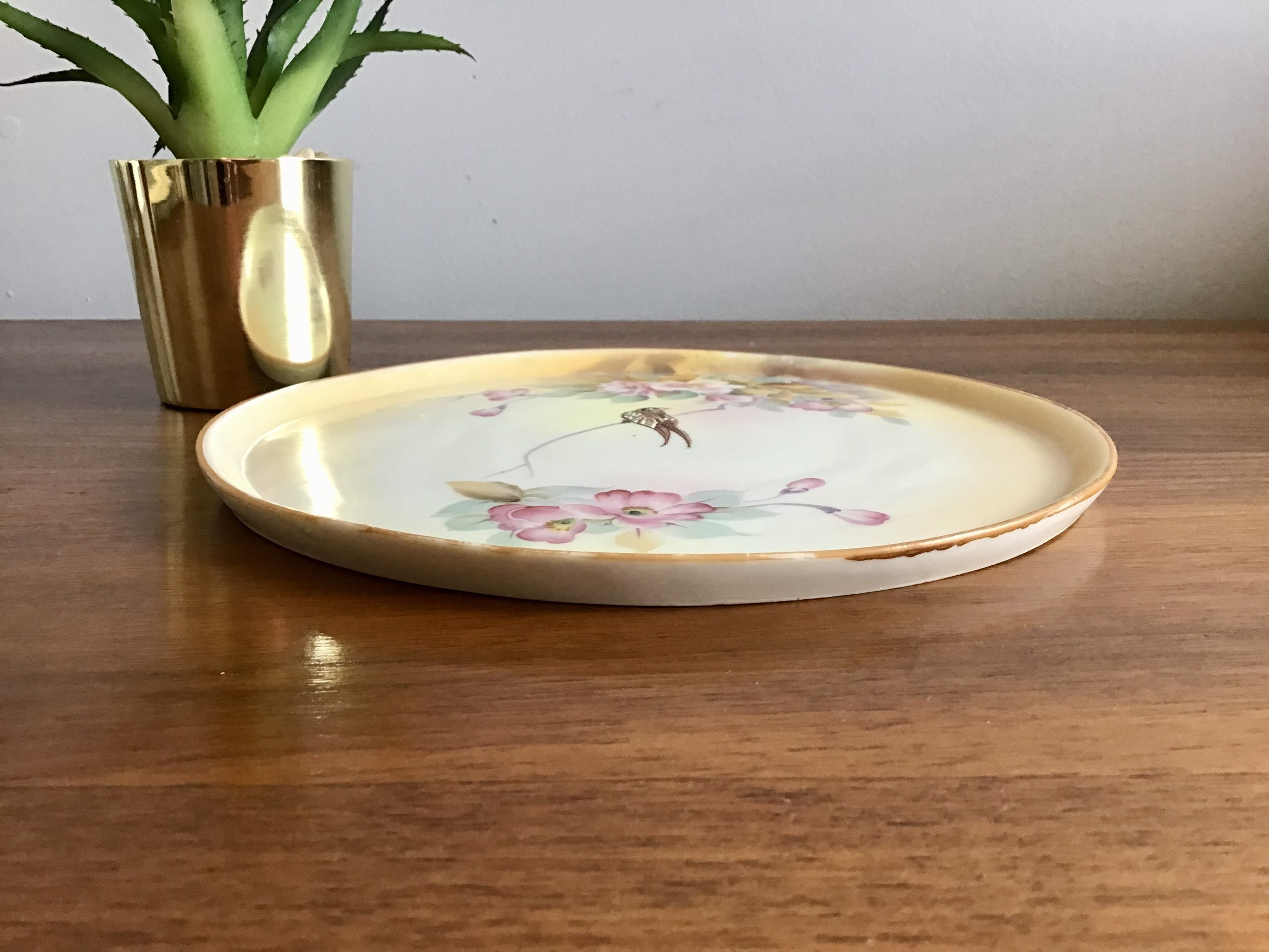 Antique Nippon Hand Painted Porcelain Tray With Flowers and - Etsy