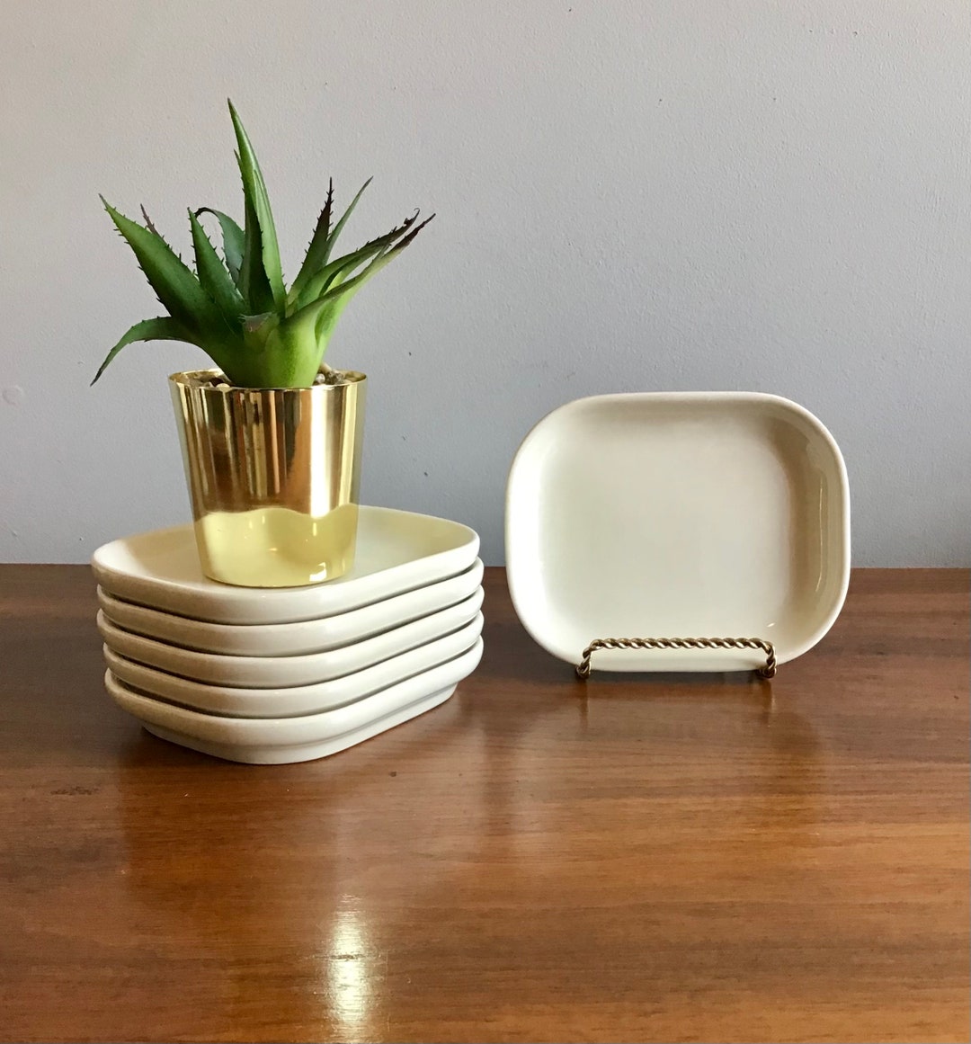 Vintage Homer Laughlin Set of 6 Baxter Rectangular Side Plates, Small ...