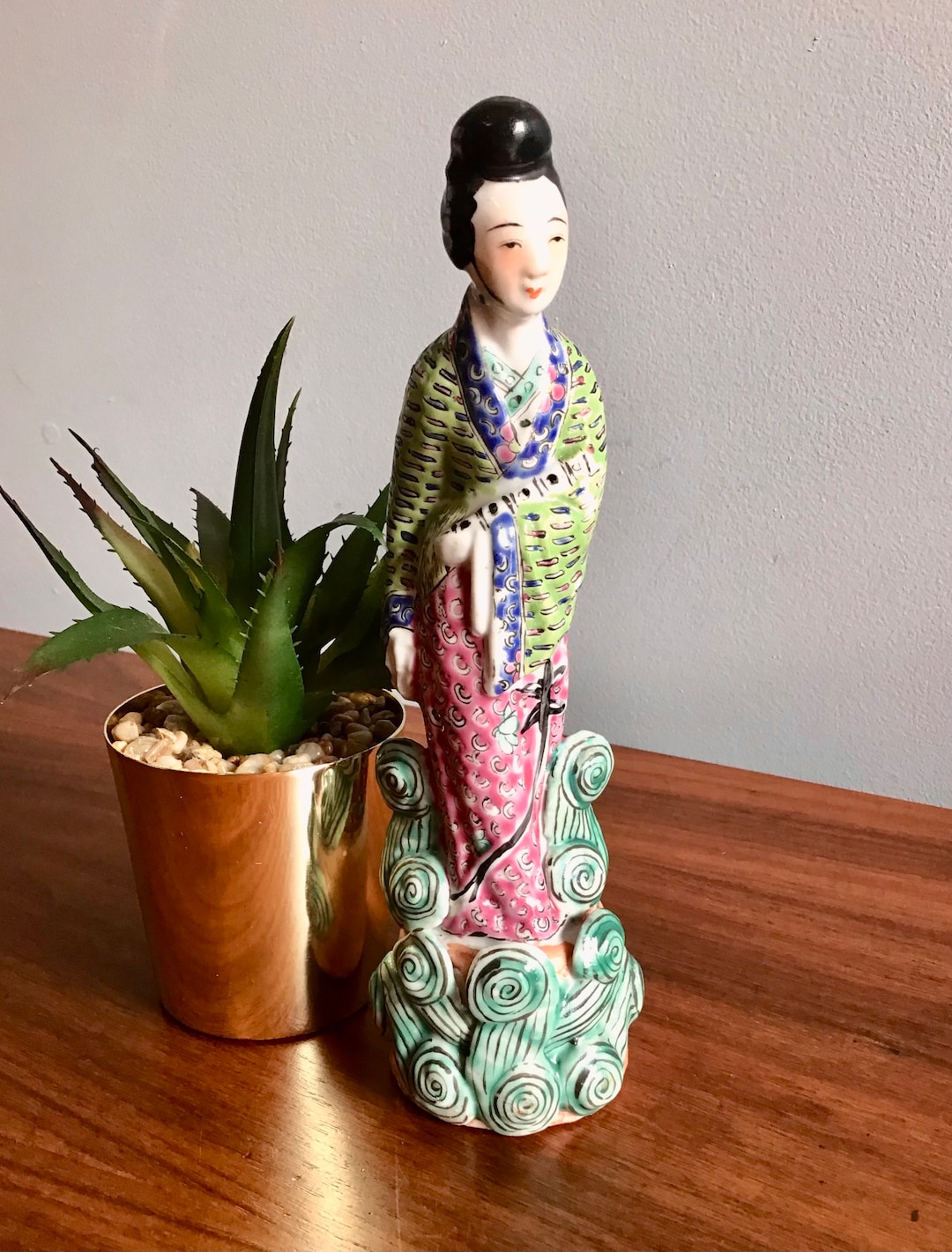 Vintage Early 20th Century Chinese Porcelain Goddess Figural Lady, 8 ...