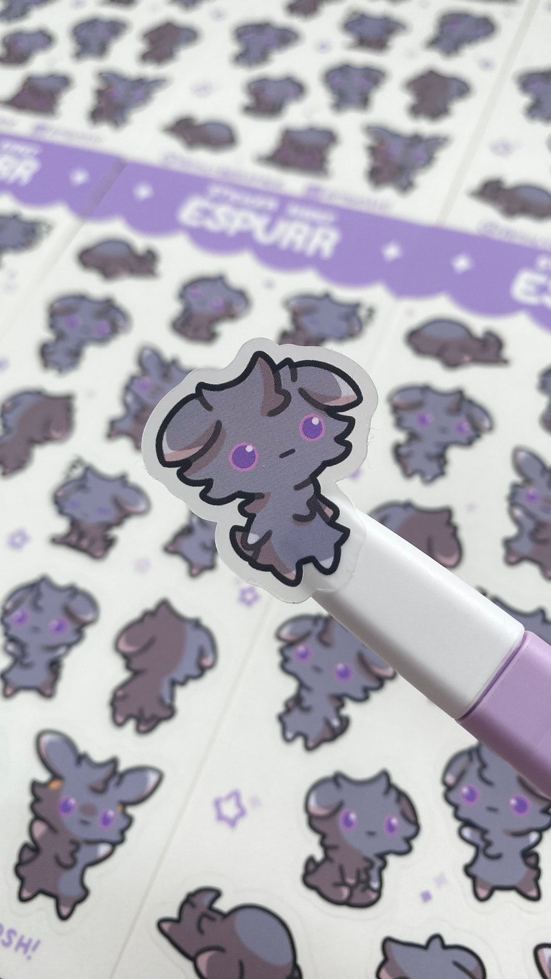 ESPURR Pokémon Vinyl Sticker Sheet - Etsy
