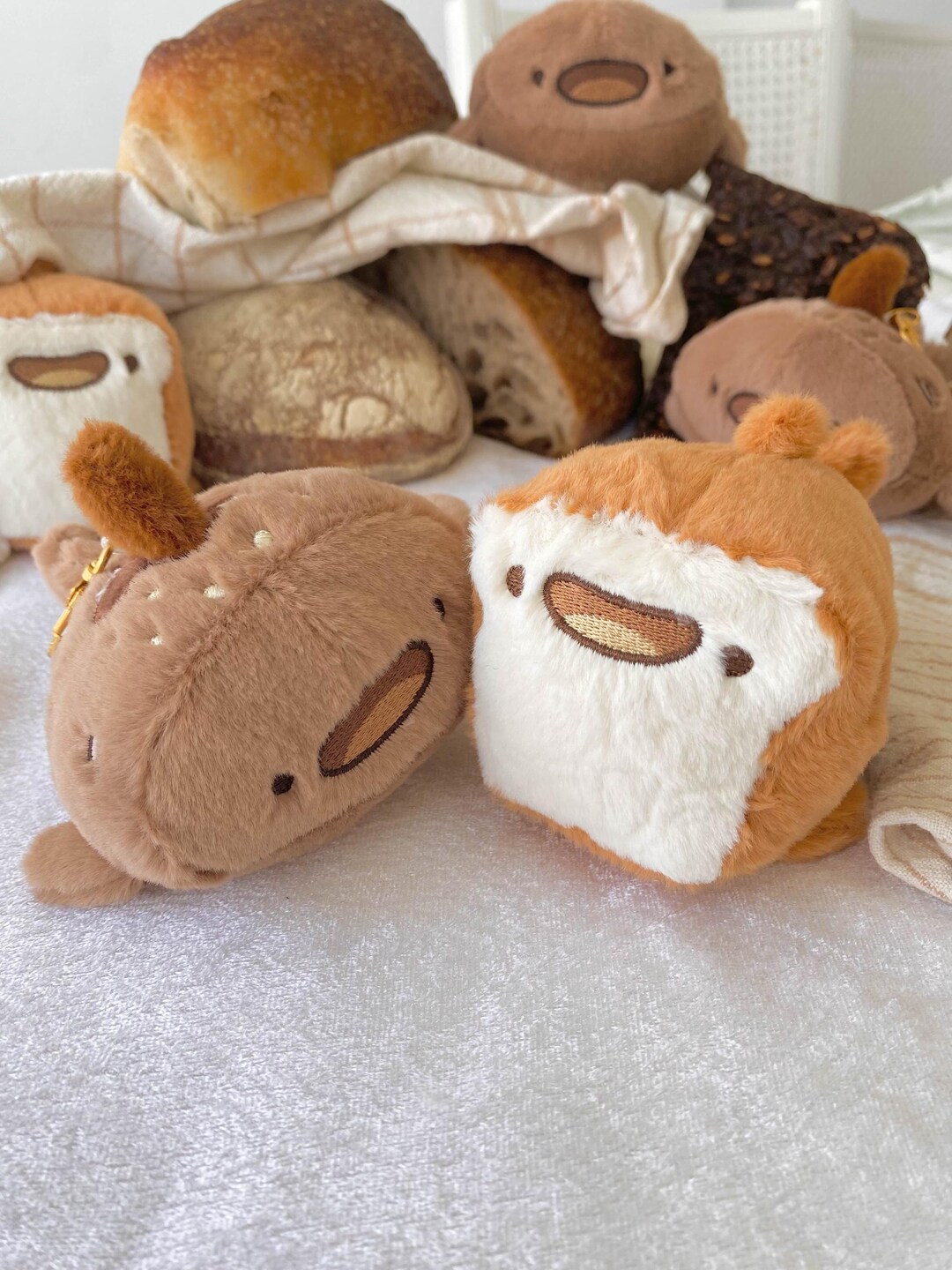 Bread Shark Plush Keychains - Etsy