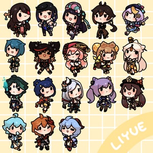 Genshin Impact Vinyl Stickers - Etsy