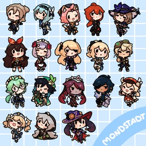 Genshin Impact Vinyl Stickers - Etsy