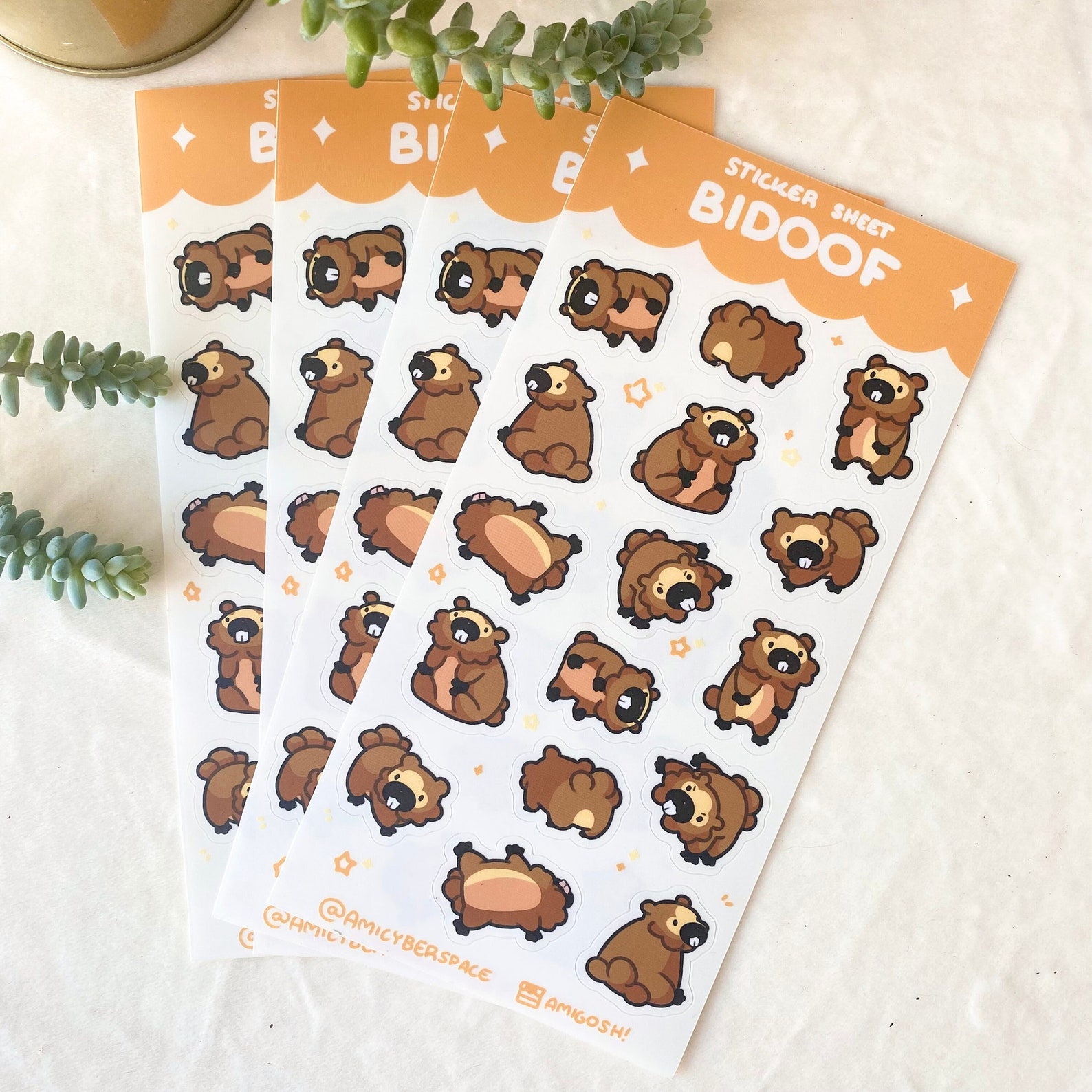BIDOOF Pokémon Vinyl Sticker Sheet - Etsy