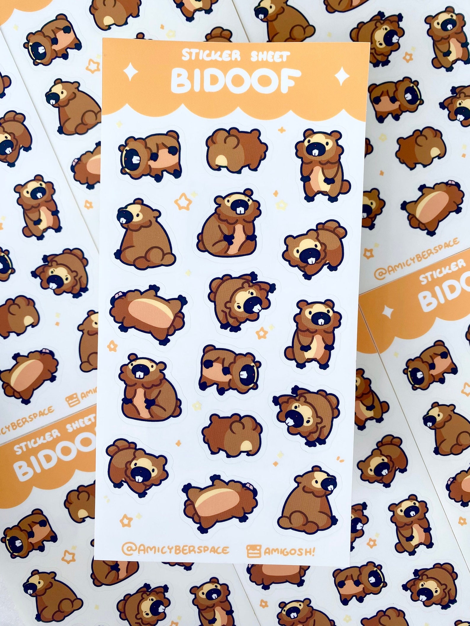 BIDOOF Pokémon Vinyl Sticker Sheet - Etsy